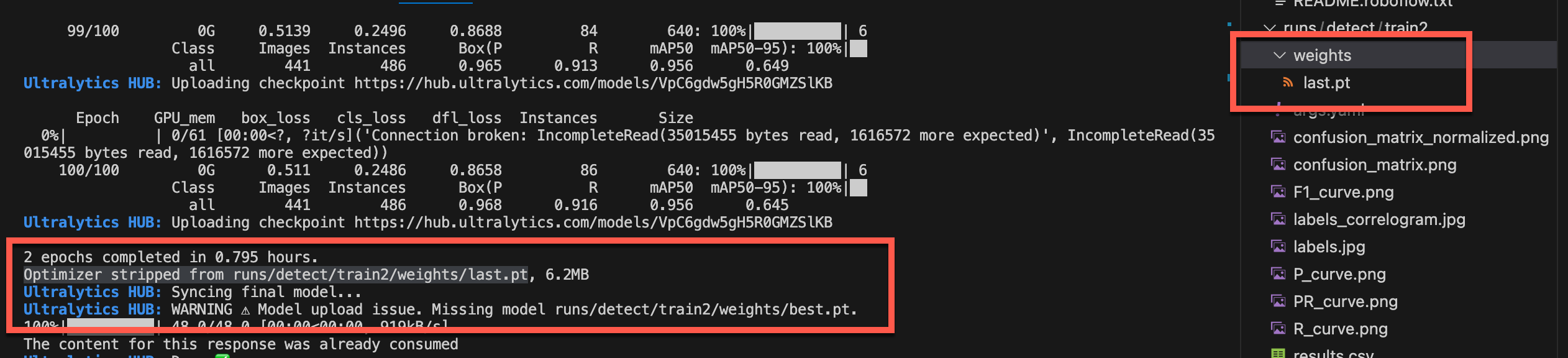 YOLOv8 resume training errors on renewed Colab runtimes · Issue #216 · ultralytics/hub · GitHub