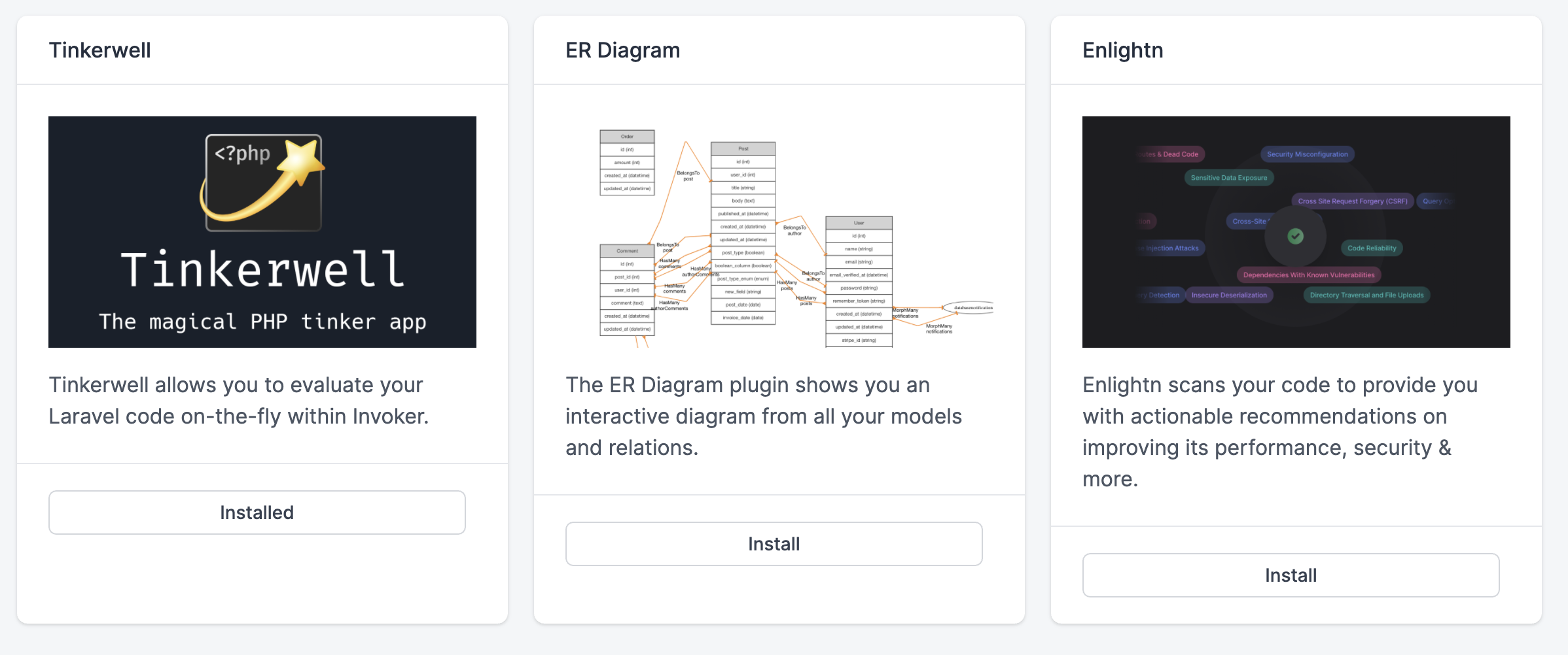 [ui Ux] Align Install Buttons On Plugin Marketplace · Issue 133 · Beyondcode Invoker Community
