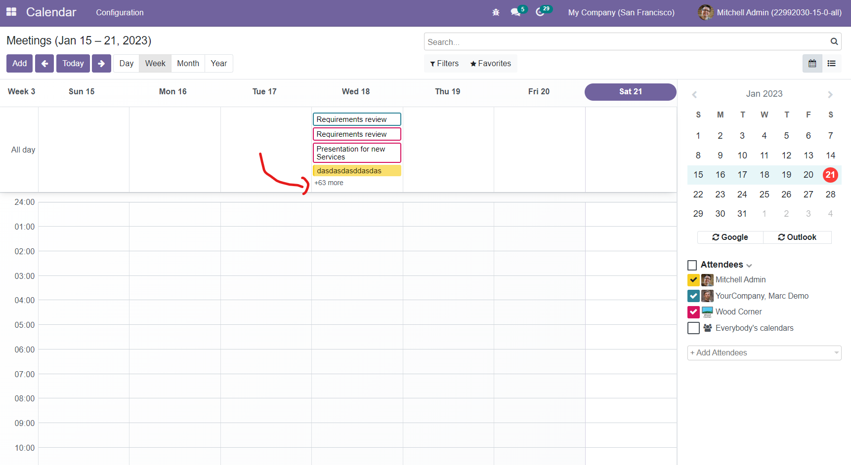 [15.0][Calendar] Not possible to print all scheduled activities if they can't fit on one page ...