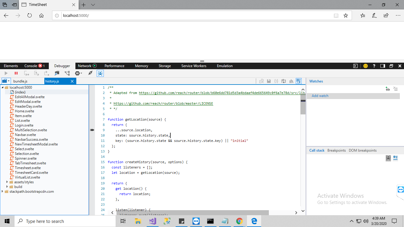 Error opening Microsoft Edge · Issue #120 · EmilTholin/svelte-routing · GitHub
