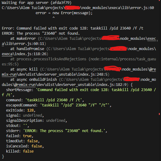 Unstable dev killing pid issue · Issue #6421 · remix-run/remix · GitHub
