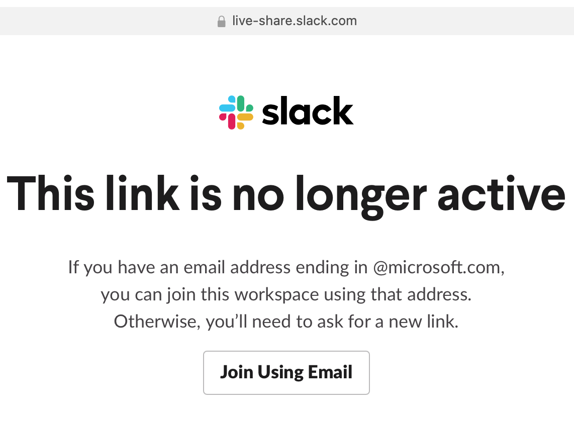 Slack link from README has expired, unable to join · Issue #3971 · microsoft/live-share · GitHub