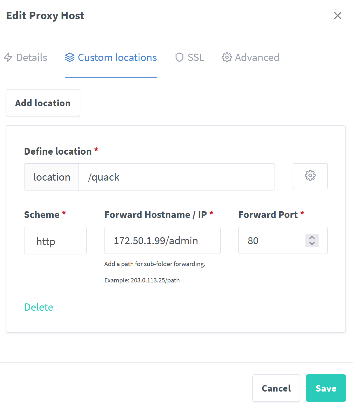 Support For Subfolders In Proxy Hosts · Issue 40 · Nginxproxymanagernginx Proxy Manager · Github