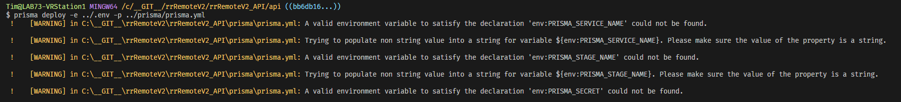 CLI: prisma deploy -p [prisma.yml path] prohibits specified env-file with -e [.env path ...