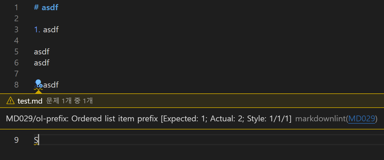 Ordered List Lint Error on First and Second List Item · Issue #1123 · yzhang-gh/vscode-markdown ...