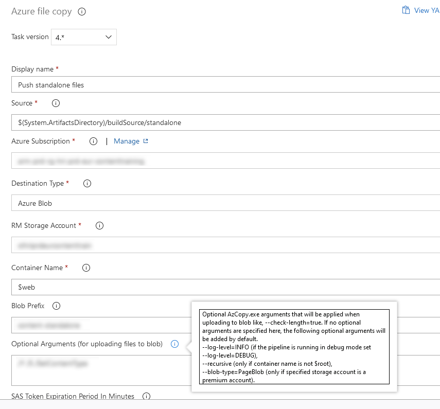 Azurefilecopyv4 Is Usage Of Additional Arguments Correct In Documentation · Issue 15832