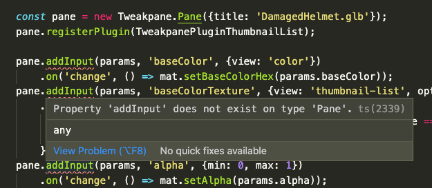 Typings For Tweakpane Require Tweakpane Core · Issue 335 · Cocopon Tweakpane · Github