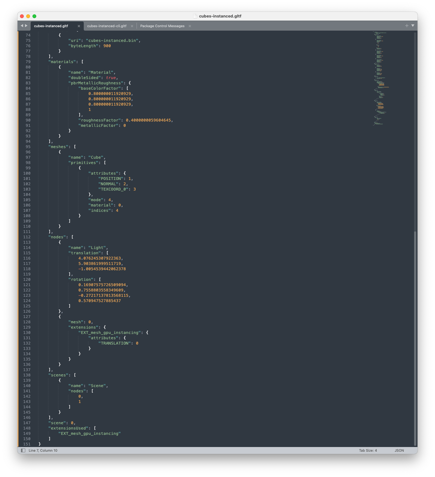 Instance Not Working Using The Js Package But Working Using Cli · Issue 567 · Donmccurdygltf 