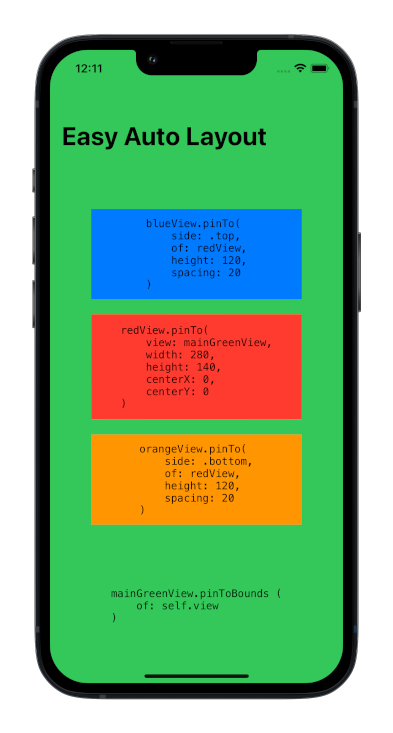 GitHub - brenici/EasyAutoLayout: UIKit Programmatic Constraints. Simplified!