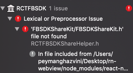 Fbsdksharekitfbsdksharekith File Not Found · Issue 475 · Facebookarchivereact Native Fbsdk