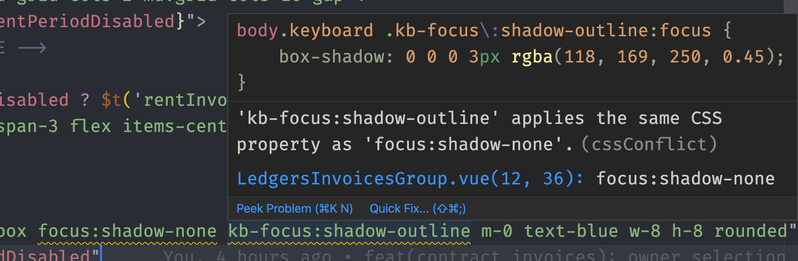 cssConflict too conflictual · Issue #135 · tailwindlabs/tailwindcss-intellisense · GitHub