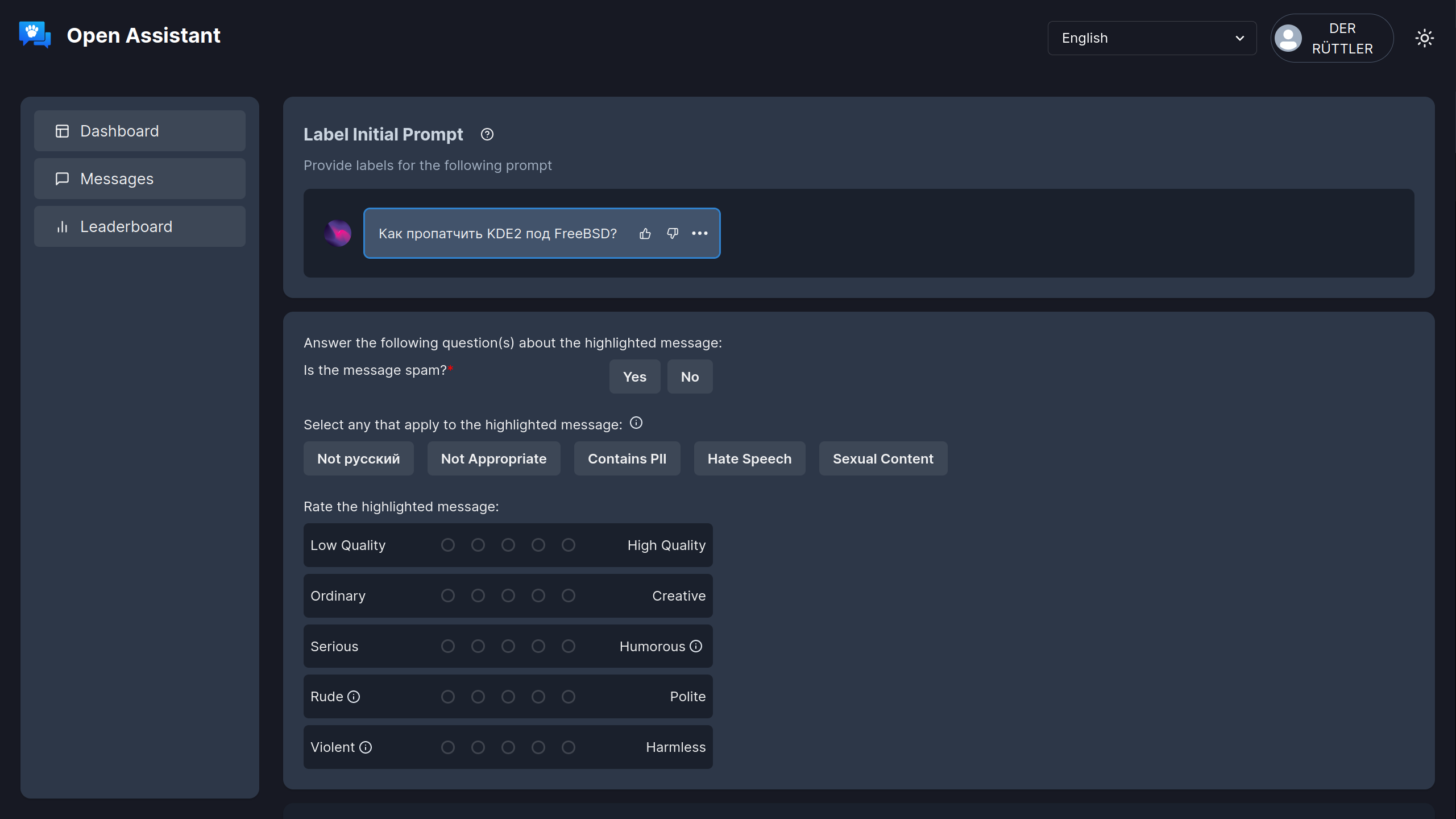 Wrong Language Tasks Given To Users Button Seems To Show The Wrong Language When Labeling The