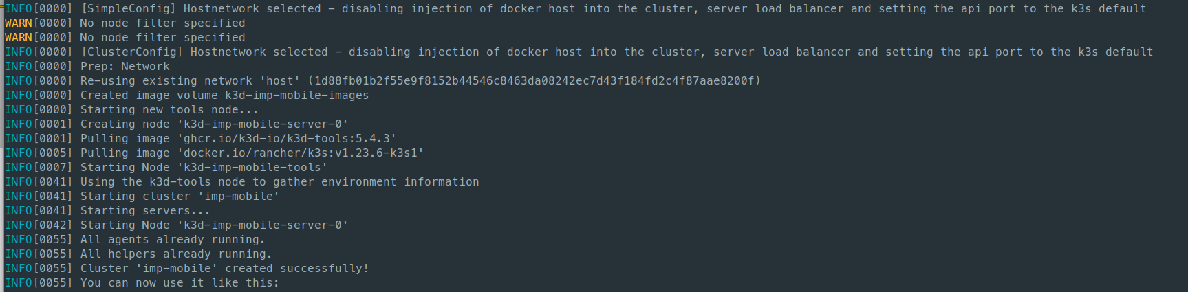 [BUG] k3d in host network with registry config - Failed Cluster Preparation: Failed Network ...