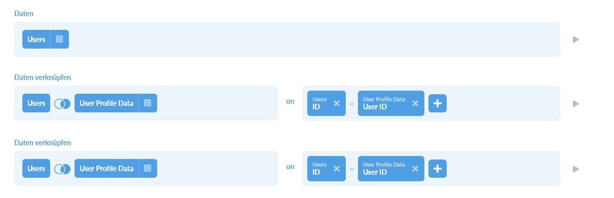 column names of same, multiple times joined tables in query builder ...