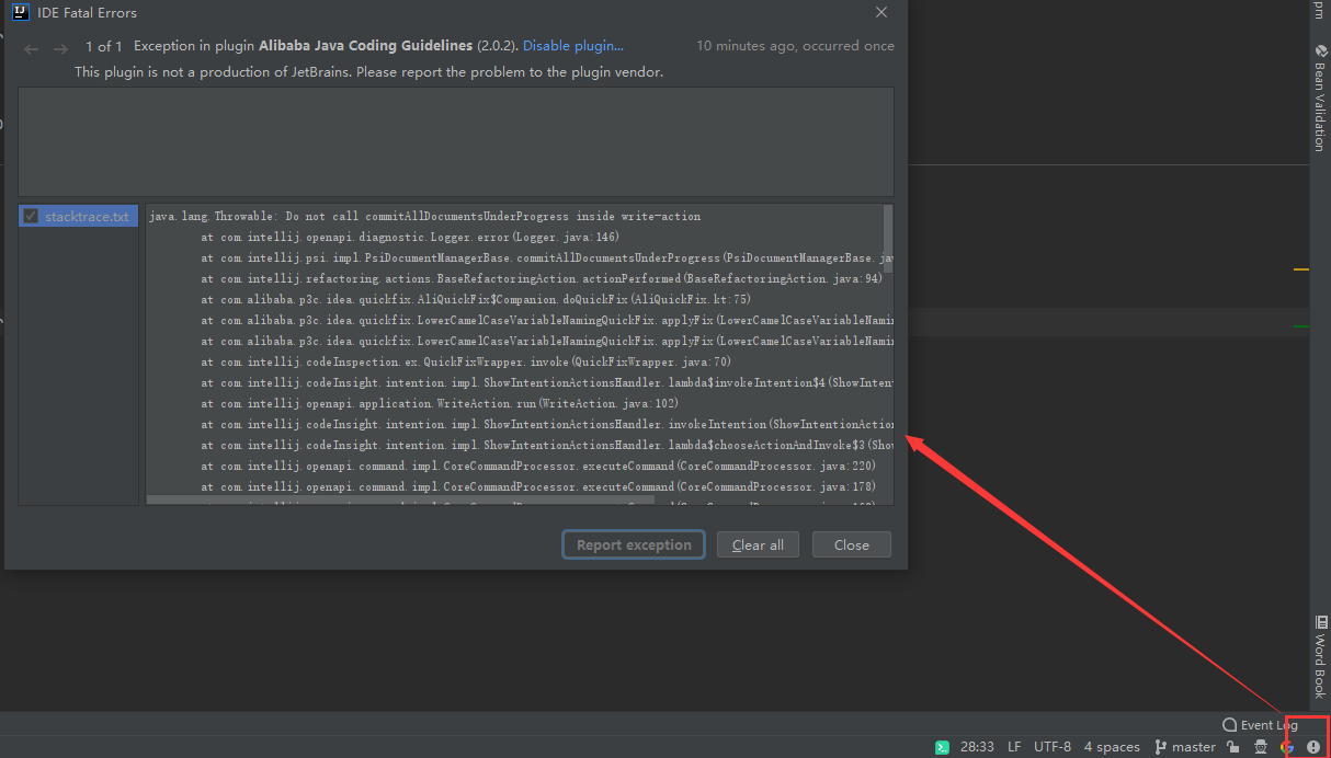 在idea20202.1.2中报异常，图片如下 · Issue #708 · alibaba/p3c · GitHub