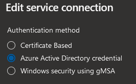 Service Fabric service connection should support service principal ...