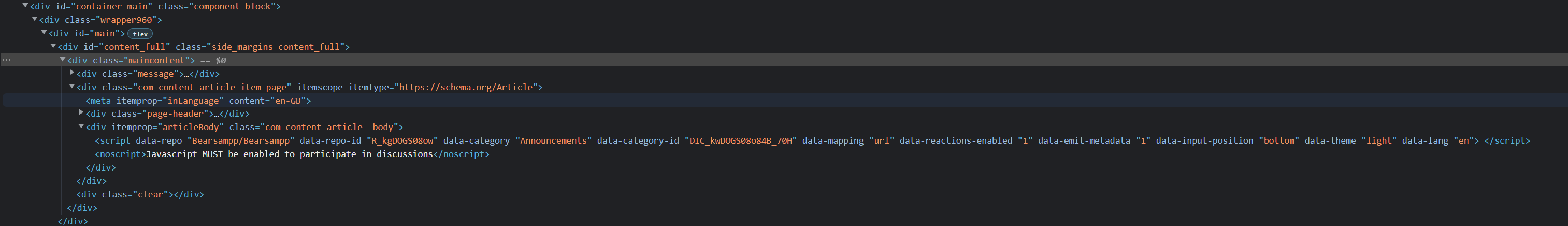 Issue with Joomla article · Issue #591 · giscus/giscus · GitHub