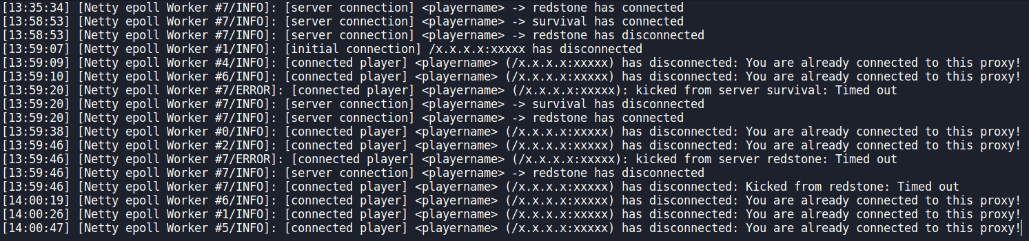 Velocity assumes timed out, disconnected player is still connected to the proxy · Issue #174 ...