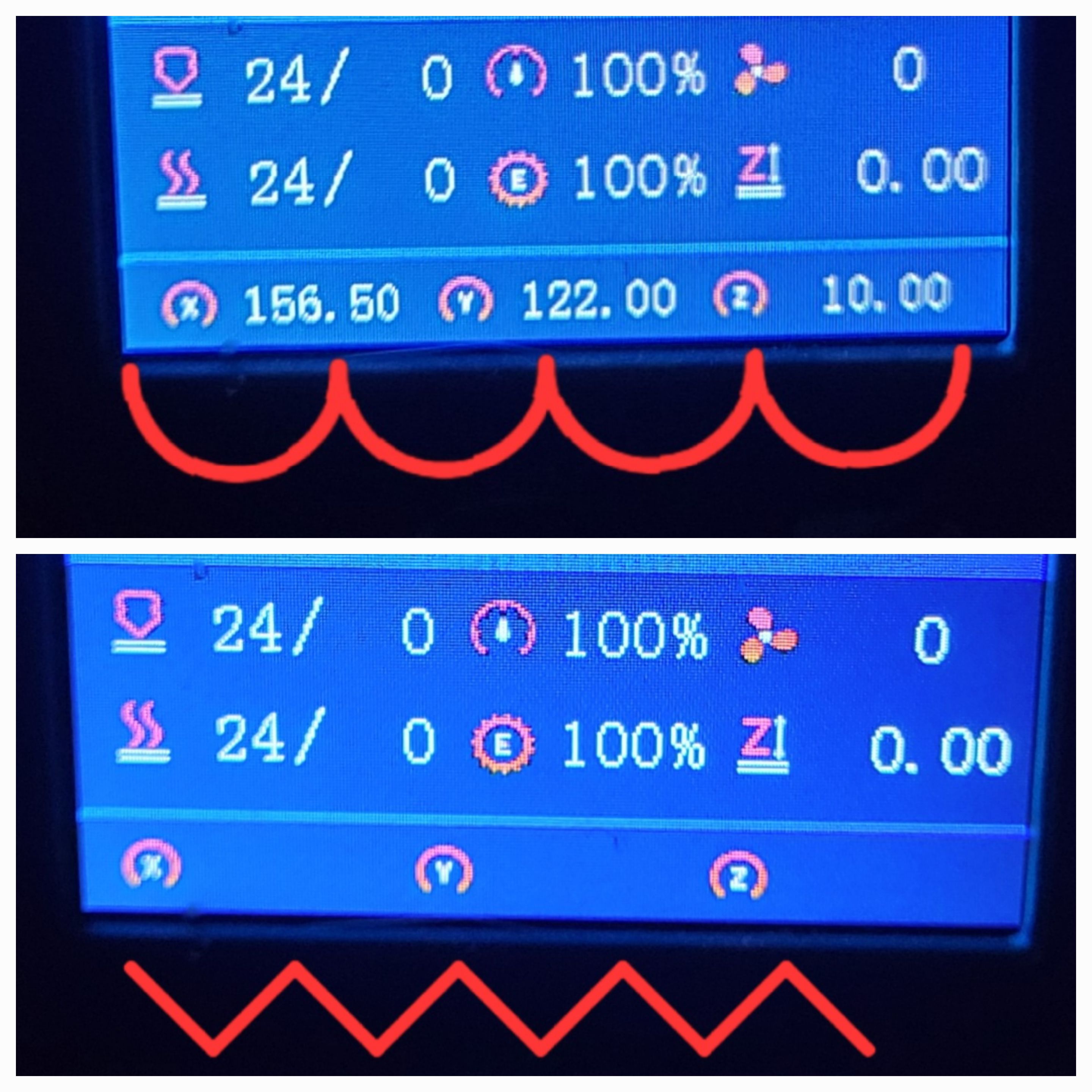 XYZ_position is blank after Homing and turning off LCD · Issue #309 · mriscoc/Ender3V2S1 · GitHub