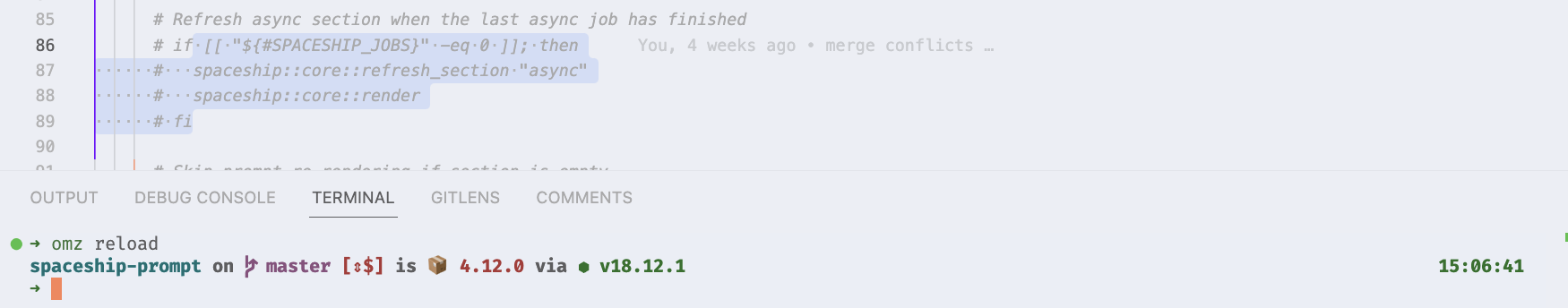 Unexpecterd 2 lines of prompt · Issue #1177 · spaceship-prompt/spaceship-prompt · GitHub