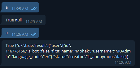 $result->getStatus() not working · Issue #1173 · php-telegram-bot/core · GitHub
