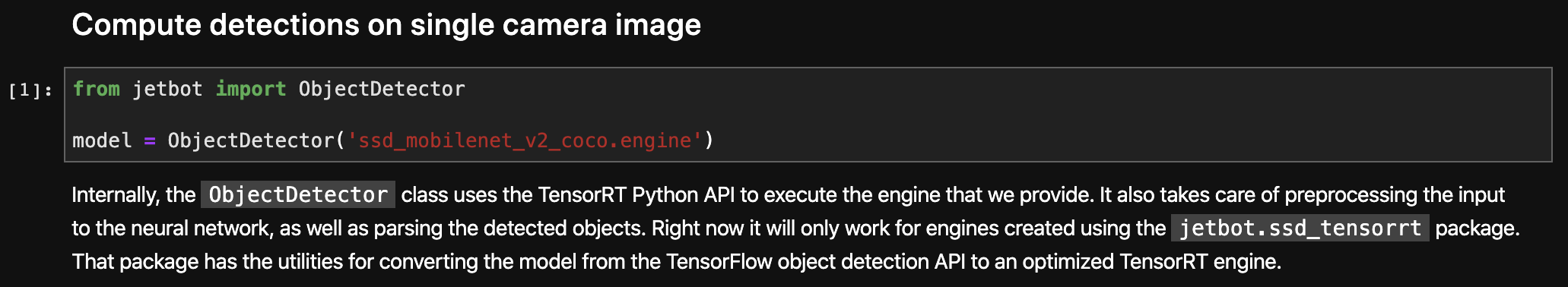 How to use jetbot.ssd_tensorrt? · Issue #155 · NVIDIA-AI-IOT/jetbot · GitHub