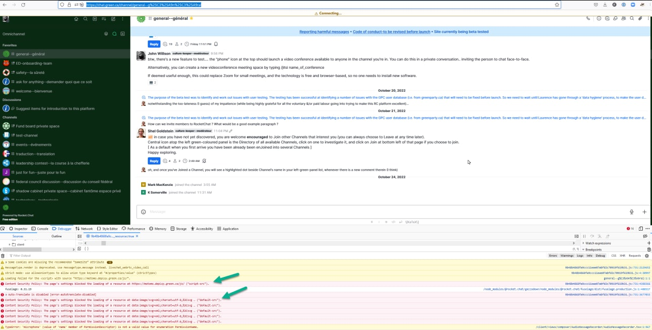 Allowing Rocket.Chat -> Matomo CSP on Caprover · Issue #80 · Green-Party-of-Canada-Members/gpc ...
