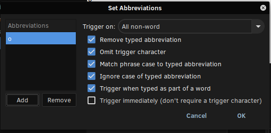 Phrase refuses to trigger · Issue #273 · autokey/autokey · GitHub