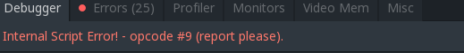 Internal Script Error Opcode 9 Report Please · Issue 31287