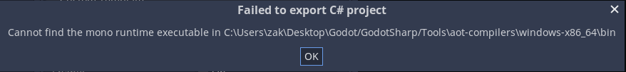Failed to export project: Could not find a part of the path · Issue #35817 · godotengine/godot ...