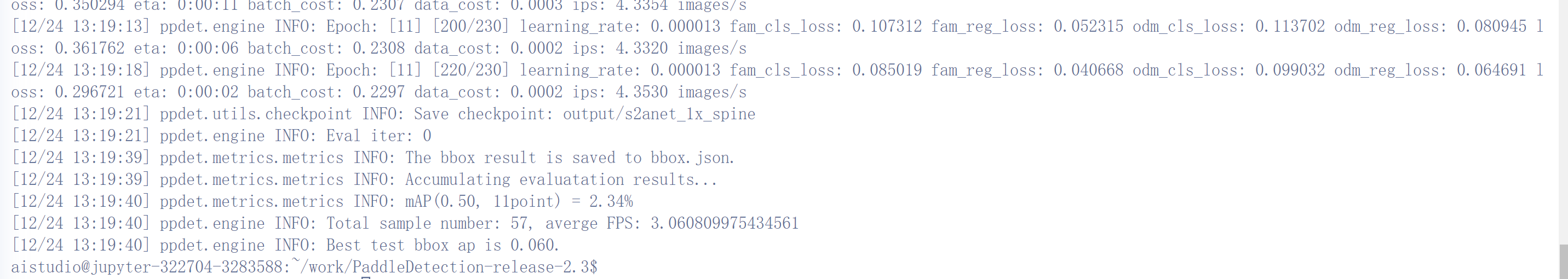 s2anet训练 mAP过低 · Issue #4993 · PaddlePaddle/PaddleDetection · GitHub