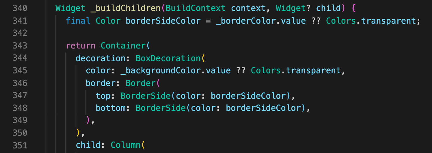 Proposal to add decoration / border argument to ExpansionTile to control borders · Issue #85901 ...