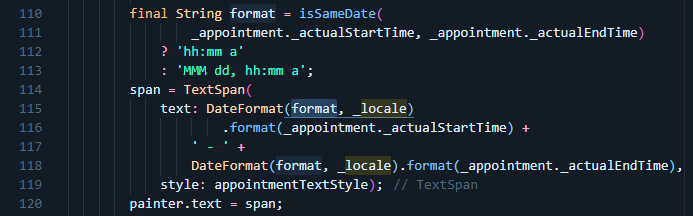 [MISSING FEATURE] - AgendaView timeFormat hard coded · Issue #150 · syncfusion/flutter-examples ...