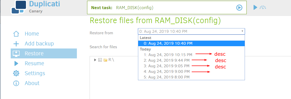 Add a short description to backup filesets · Issue #3869 · duplicati ...