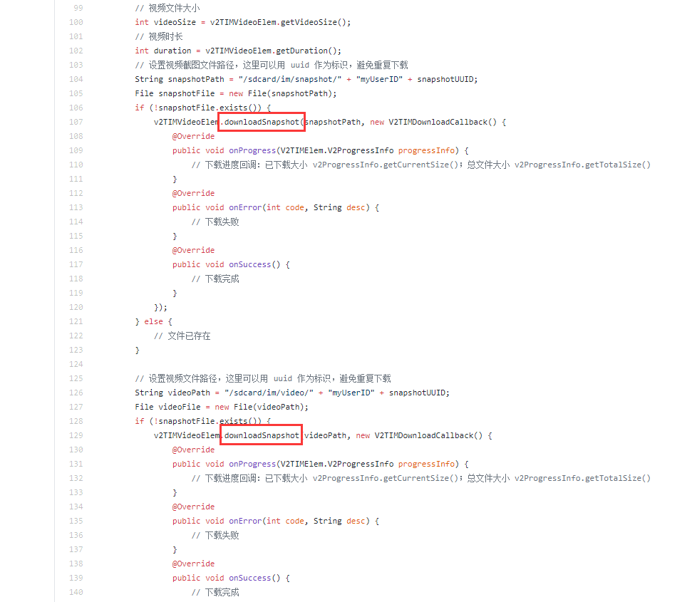 dmeo下载视频实例代码错误了，下载的视频播放不了 · Issue #850 · TencentCloud/TIMSDK · GitHub
