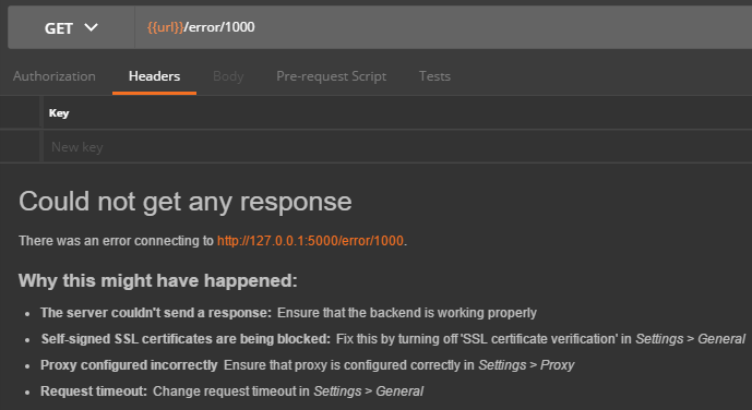 [bug] Postman App Win10 Shows Could Not Get Any Response When The Return Code Is Large Than