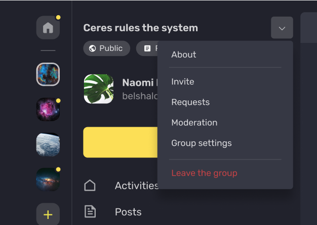 Group mockups and main requirements · Issue #470 · bonfire-networks/bonfire-app · GitHub