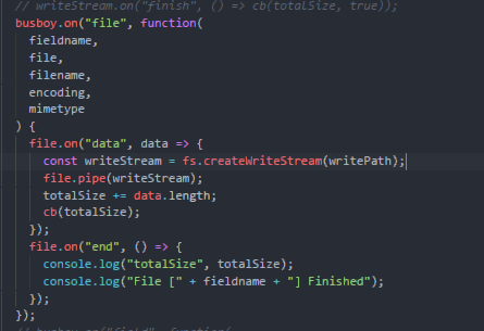 Cannot upload large file · Issue #143 · mscdex/busboy · GitHub