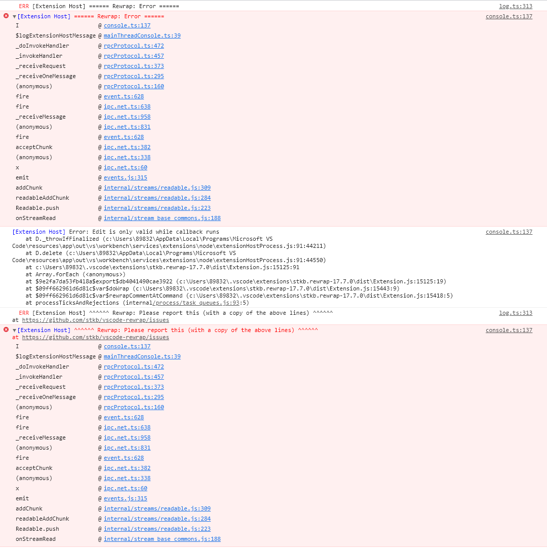Rewrap reports error and does not work · Issue #323 · stkb/Rewrap · GitHub