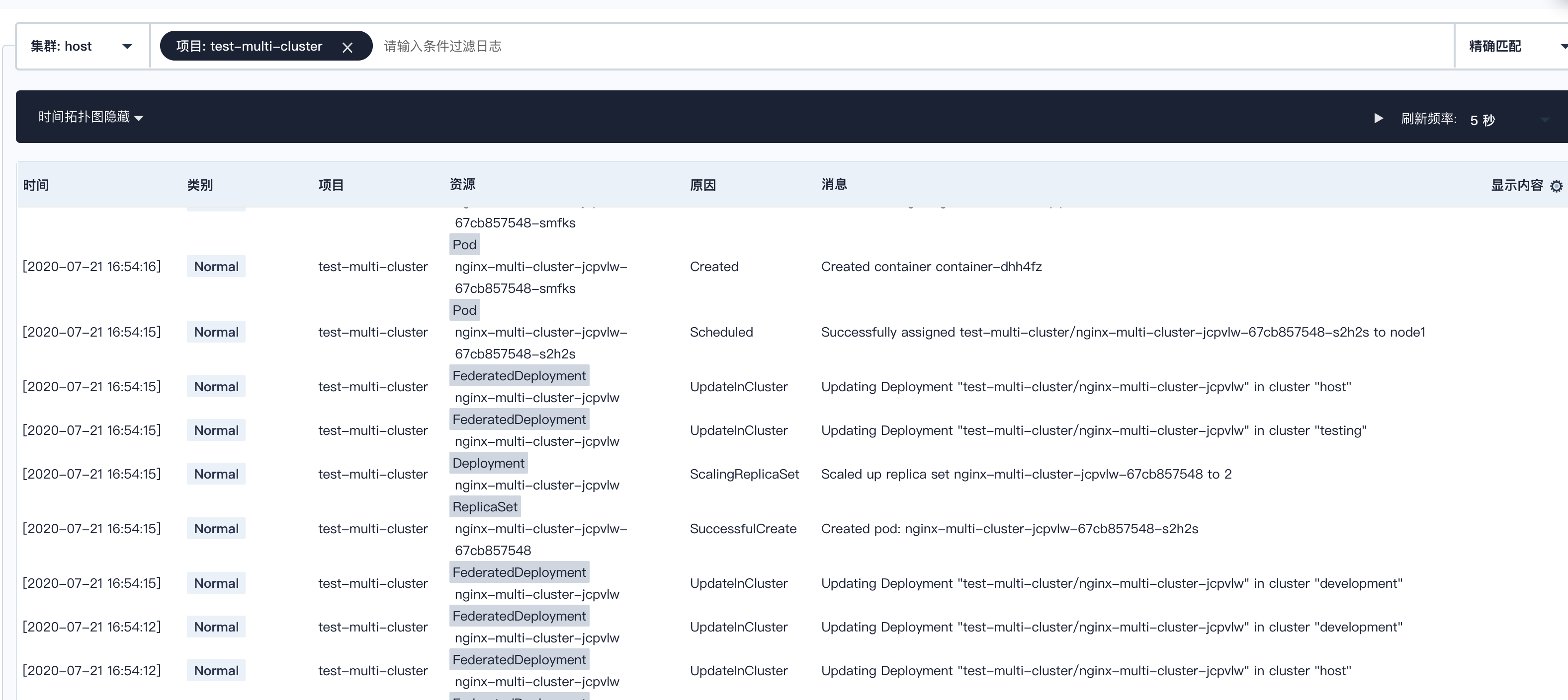 No events for federated resources in detail UI · Issue #848 · kubesphere/console · GitHub