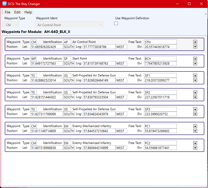 GitHub - BlueFinBima/DCS-The-Way-Changer: User Interface to change the Waypoint data created by ...