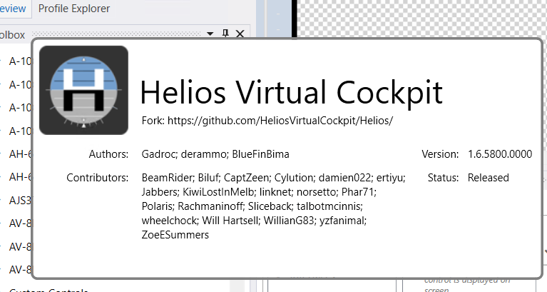 Release Report for 1.6.5800 · Issue #700 · HeliosVirtualCockpit/Helios · GitHub