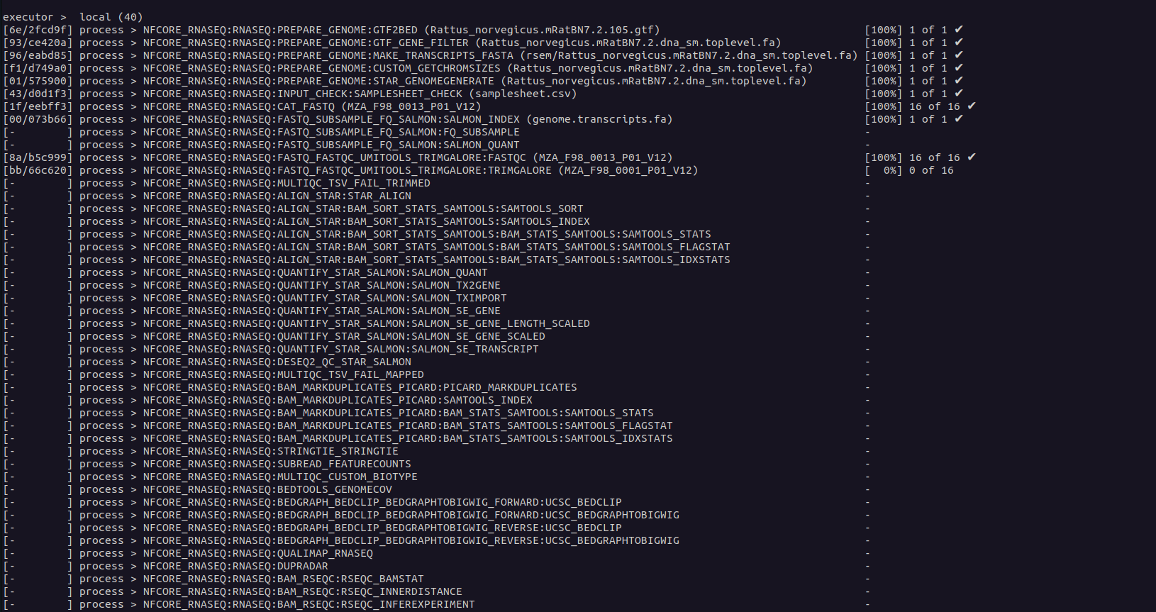 Process NFCORE_RNASEQ:RNASEQ:FASTQ_FASTQC_UMITOOLS_TRIMGALORE:TRIMGALORE doesn't run · Issue ...