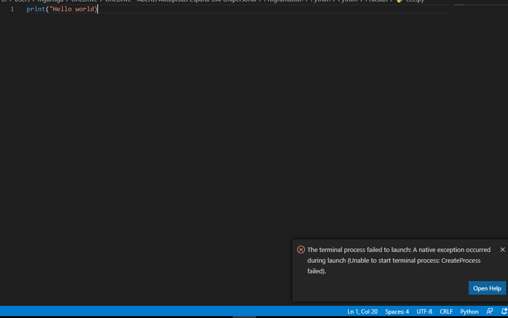 Error message when trying to debug in terminal · Issue #3357 · microsoft/vscode-remote-release ...