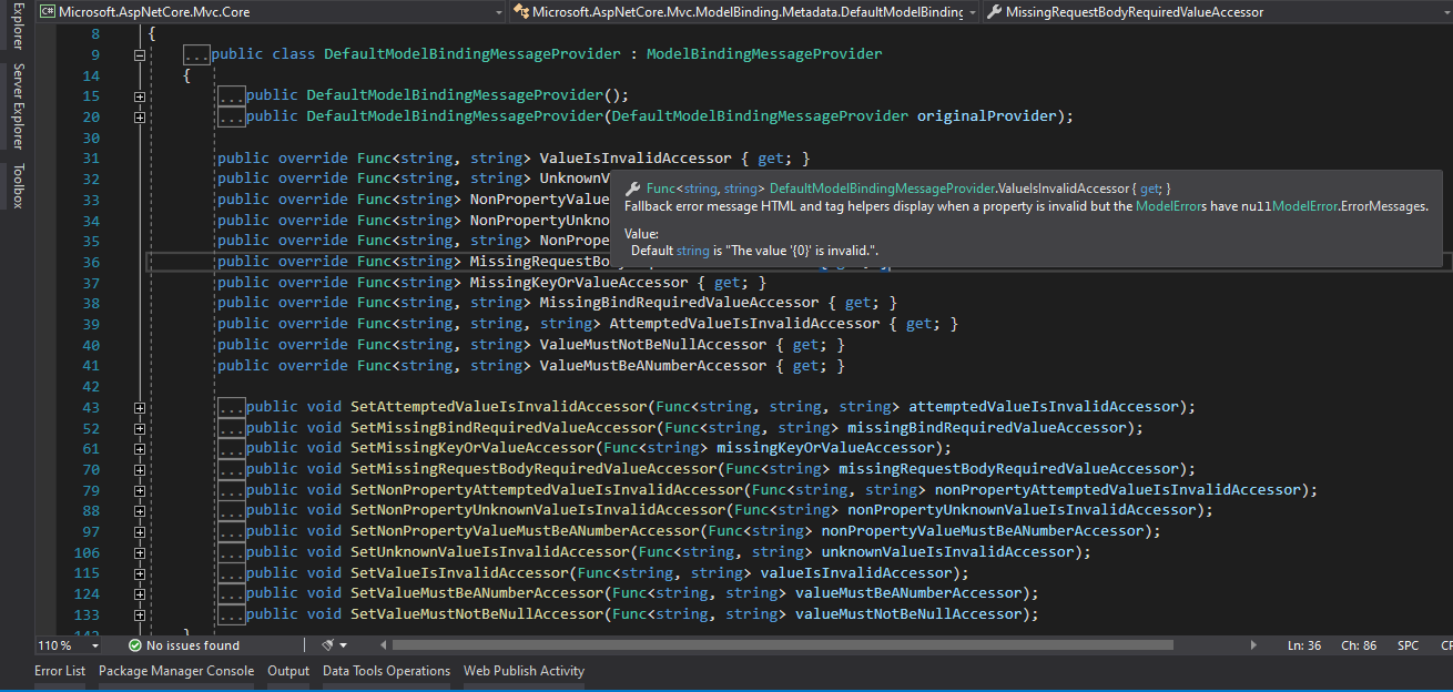 Custom Modelbindingmessageprovider Implementation · Issue 32177 · Dotnetaspnetcore · Github 9739