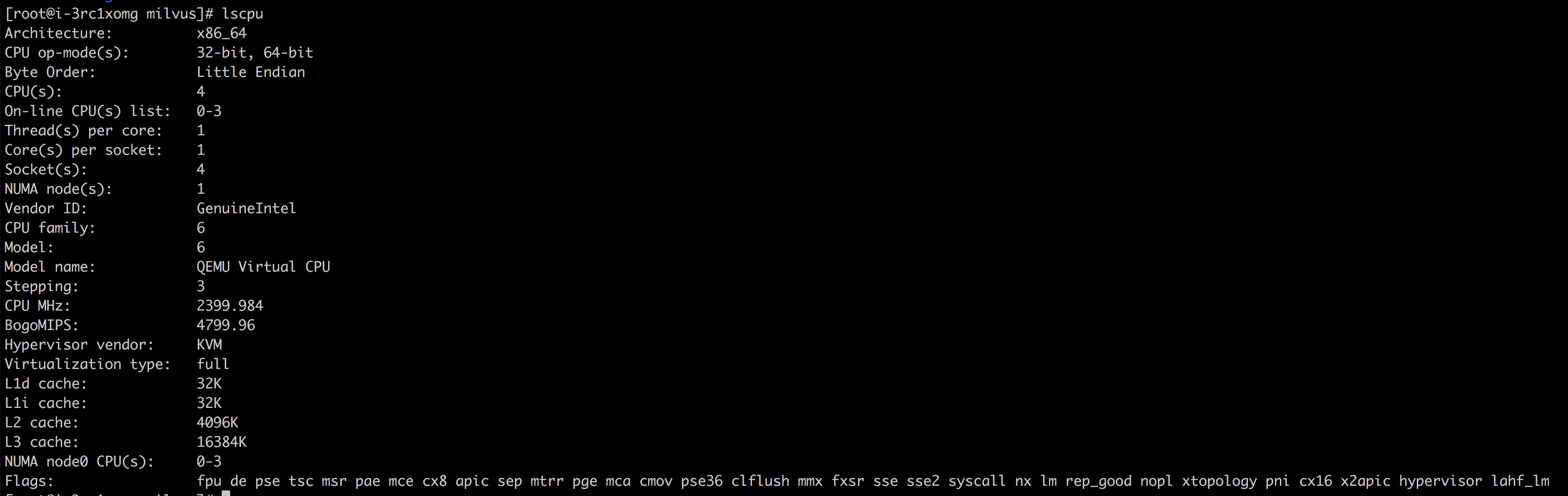 Start milvus failed on qingcloud · Issue #1649 · milvus-io/milvus · GitHub