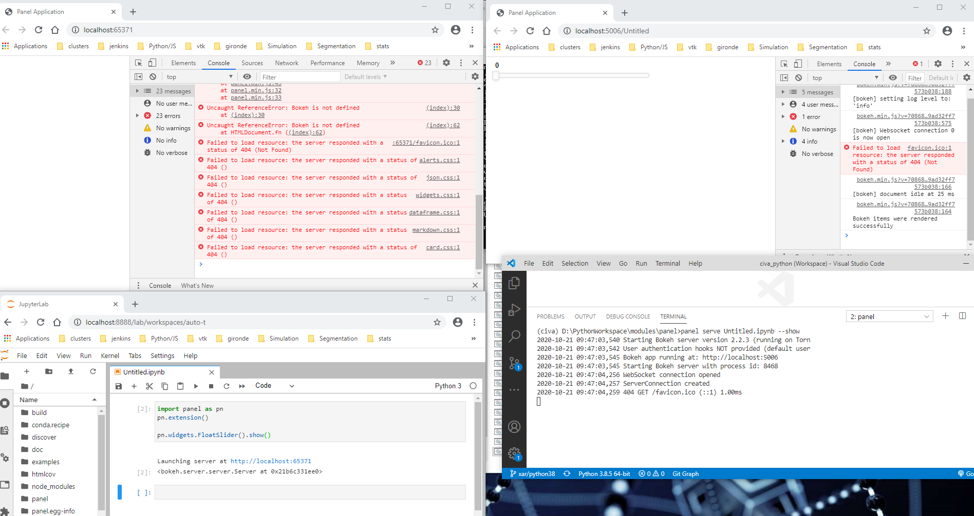 Panel show not working in chrome · Issue #1666 · holoviz/panel · GitHub