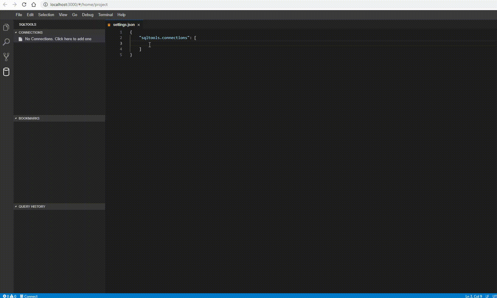 SQLTools connection details disappears after refreshing the browser. · Issue #7669 · eclipse ...