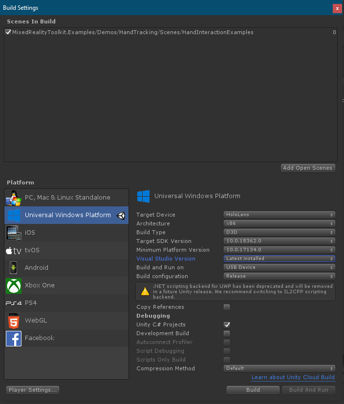 Can't build with MRTK 2RC1 · Issue #3999 · microsoft/MixedRealityToolkit-Unity · GitHub
