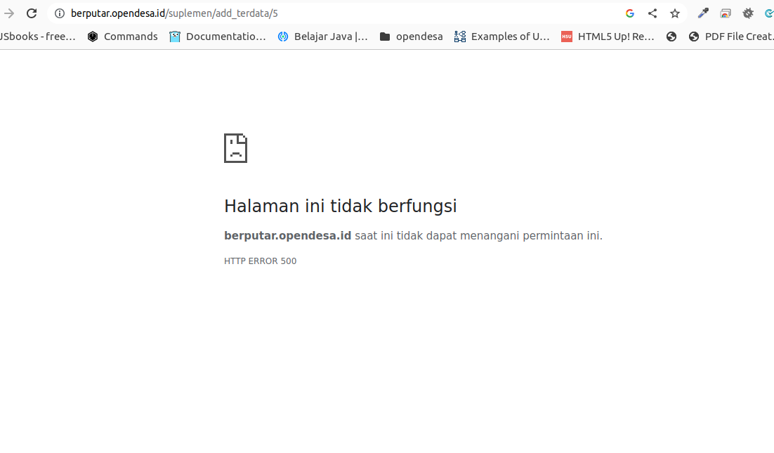 Bug/error: Tidak bisa menambah data suplemen · Issue #6799 · OpenSID/OpenSID · GitHub